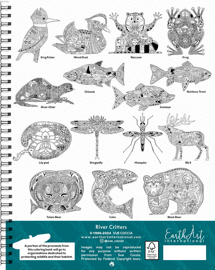 River Critters Coloring Book – EarthArt International
