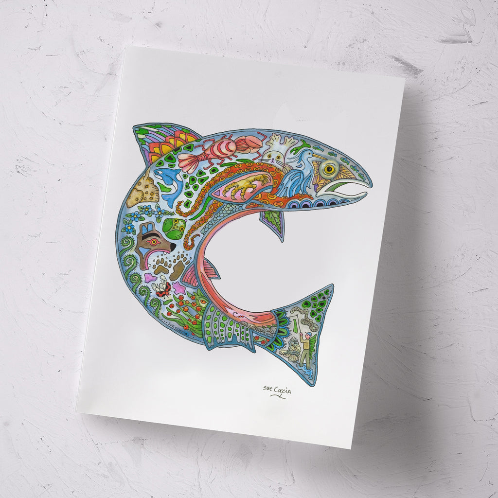 Coho salmon Signed Print – EarthArt International