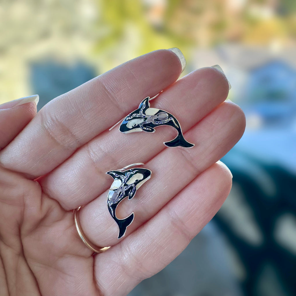 Orca Earrings - Pin – EarthArt International