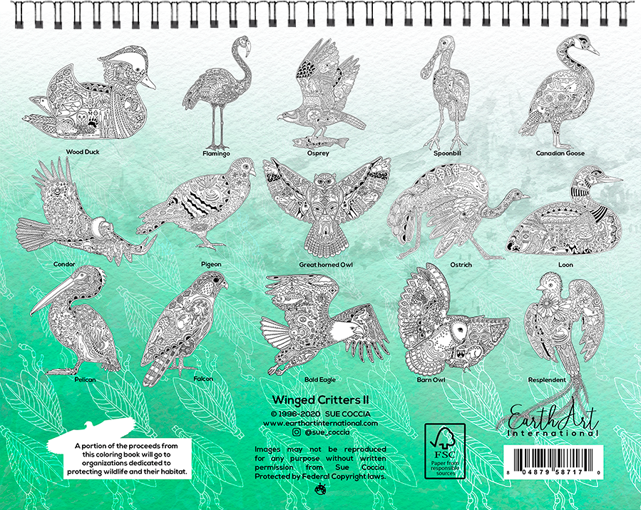 Winged Critters 2 Coloring Book – EarthArt International
