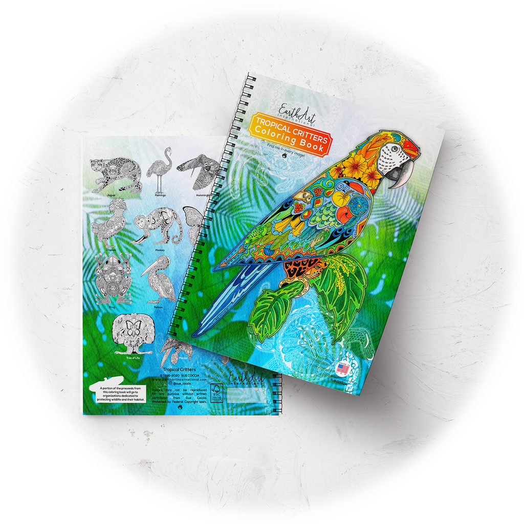 Tropical Critters Coloring Book – EarthArt International