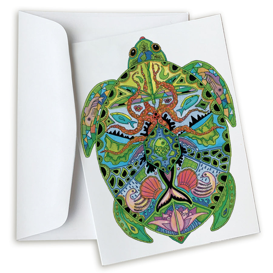 Sea Turtle Note Card – EarthArt International